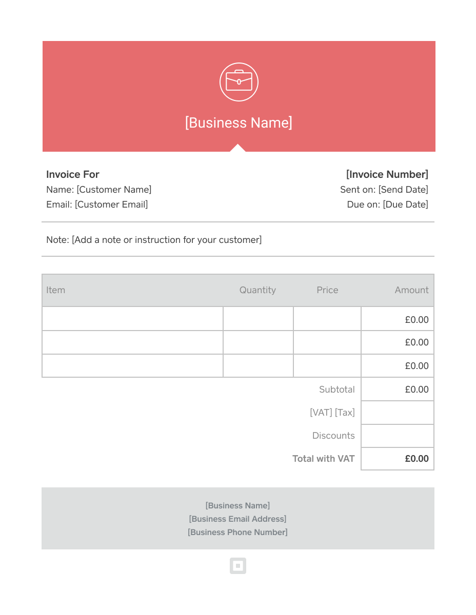 Invoice Template Generate Custom Invoices Square